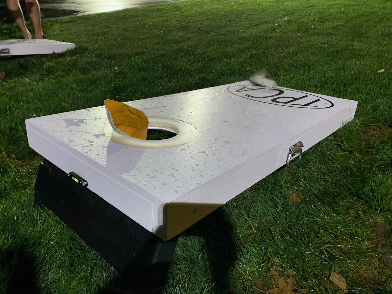 Cornhole in the rain! | TPCA